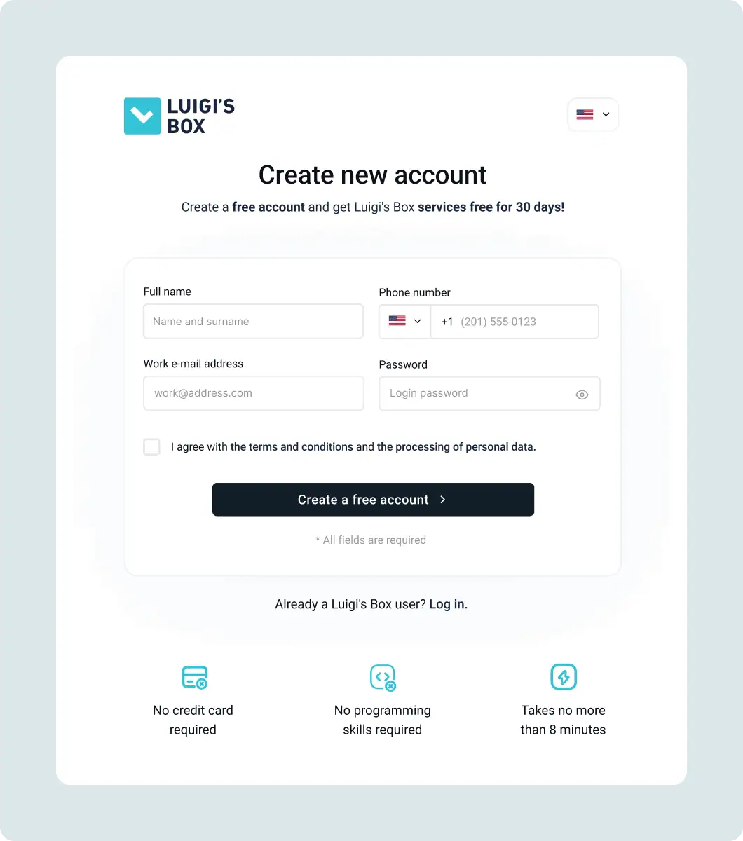 Saiba mais sobre todas as opções de implementação da Luigi’s Box